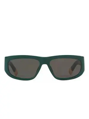 Jacquemus Rectangle-frame Sunglasses - Green