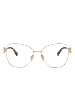 Miu Miu Embellished Cat-eye Glasses - Gold
