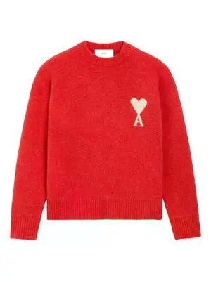 Ami Intarsia Sweater - Red