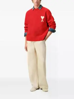 Ami Intarsia Sweater - Red