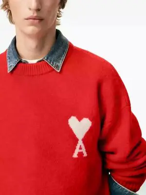 Ami Intarsia Sweater - Red