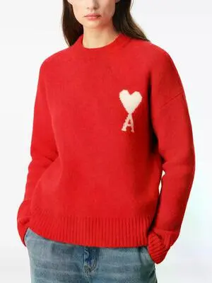 Ami Intarsia Sweater - Red