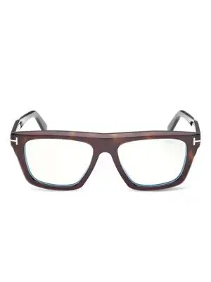 TOM FORD Rectangle-frame Glasses - Brown