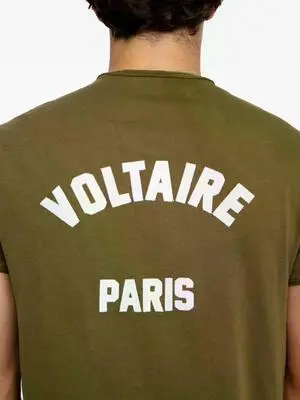 Zadig&Voltaire Monsatir Button-detail T-shirt - Green