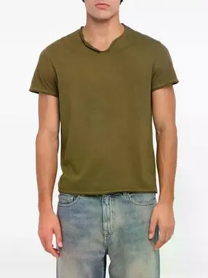 Zadig&Voltaire Monsatir Button-detail T-shirt - Green