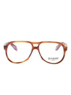 CUTLER & GROSS Browline Frame Eyeglasses - Brown