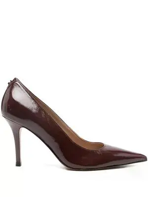 Guess 85mm Prindy Pointed Leather Pumps - Red