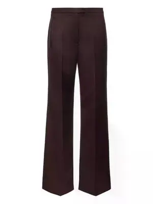 Magda Butrym Pleated Flared Trousers - Brown
