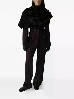 Magda Butrym Pleated Flared Trousers - Brown