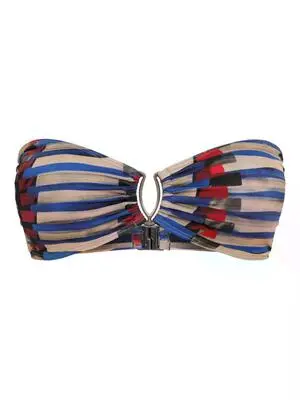 LYGIA & NANNY Printed Bikini Top - Blue
