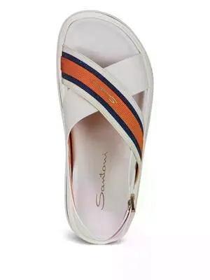 Santoni Criss-cross Strap Sandals