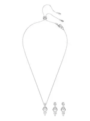 SWAROVSKI Mesmera Teardrop Pendant Necklace Set - Silver