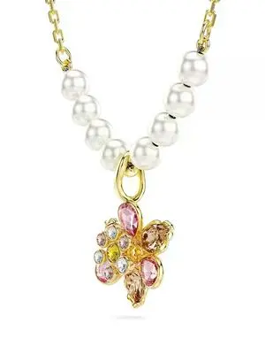SWAROVSKI Idyllia Pearl Flower Pendant Necklace - Gold
