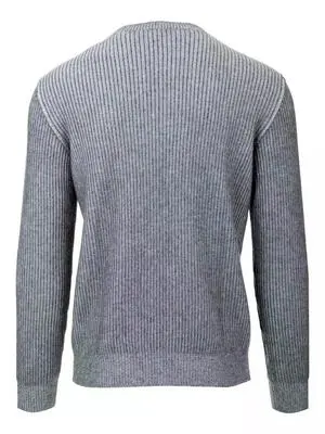 Eleventy Crew-neck Ribbed Sweater