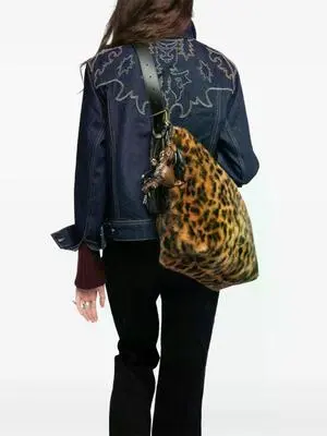 Zadig&Voltaire Leopard Print Faux Fur Shoulder Bag