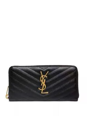 Saint Laurent Cassandre Wallet - Black
