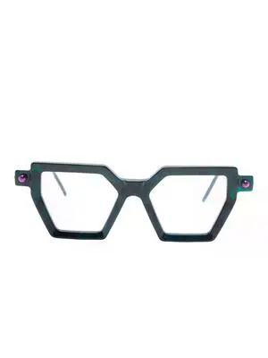 KUBORAUM Geometric Frame Glasses - Green
