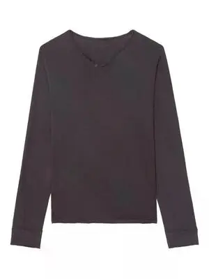 Zadig&Voltaire Monsatir Henley Button-detail T-shirt - Grey