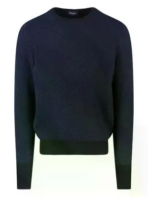 DRUMOHR Patterned Long Sleeve Sweater - Black