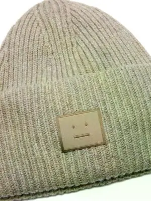 Acne Studios Logo-patch Ribbed Beanie