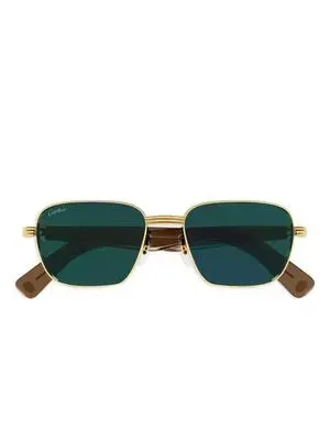 CARTIER Square-frame Sunglasses - Gold