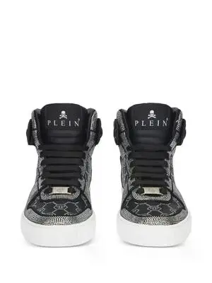Philipp Plein Carson Monogram High-top Sneakers - Black