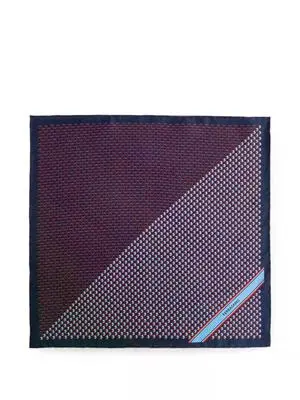 FERRAGAMO Gancini Pegasus Print Pocket Square Scarf - Blue