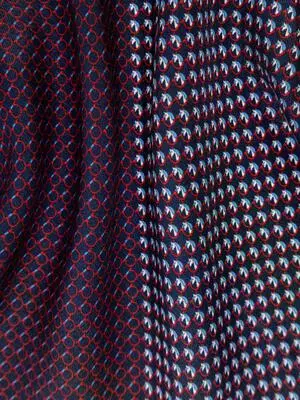 FERRAGAMO Gancini Pegasus Print Pocket Square Scarf - Blue