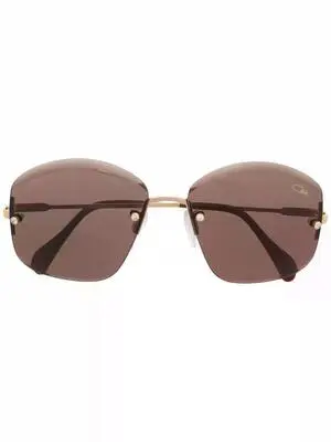 Cazal Frameless Hexagonal Sunglasses - Brown