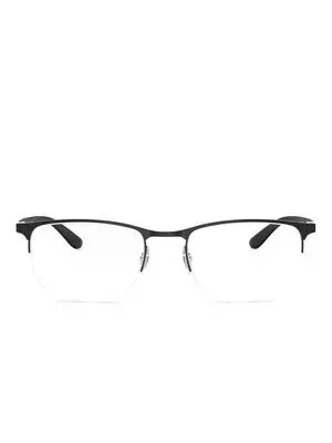 Ray-ban Half-rim Rectangle Eyeglasses - Black