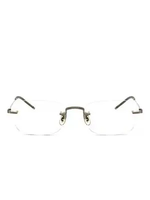 Oliver Spencer Tk-10 Rectangle-frame Eyeglasses - Gold