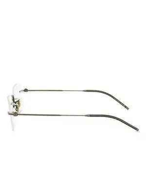 Oliver Spencer Tk-10 Rectangle-frame Eyeglasses - Gold