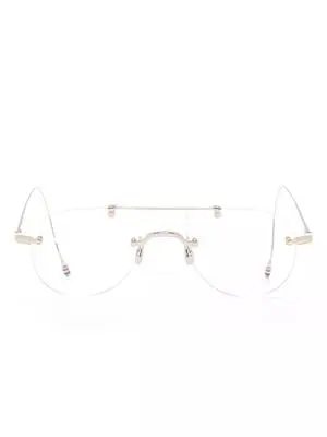Thom Browne Navigator-frame Eyeglasses - Gold