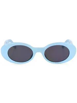 Palm Angels Spirit Oval-frame Sunglasses - Blue