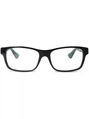 Gucci Logo-print Square Frame Glasses - Black