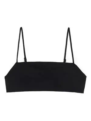 JIL SANDER Jersey Bikini Top With Interlocking Closure