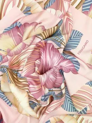 FERRAGAMO Floral Silk Scarf
