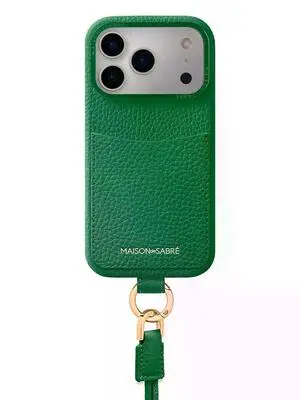 MAISON DE SABRE The Sling Card-slot Lanyard Iphone 17 Pro Case - Green