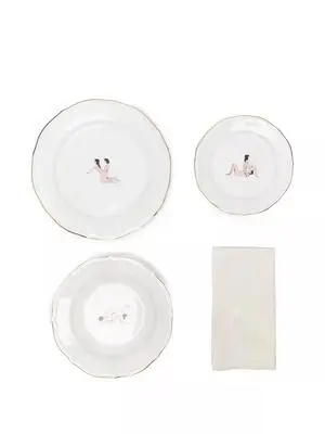 SELETTI Offered Plate Set - White