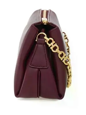 FERRAGAMO Embossed Logo Chain Mini Bag - Red