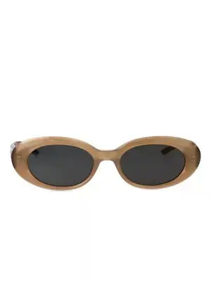 GENTLE MONSTER Molta Oval-frame Sunglasses - Brown