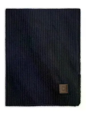FERRAGAMO Ribbed Tag Neck Warmer - Blue