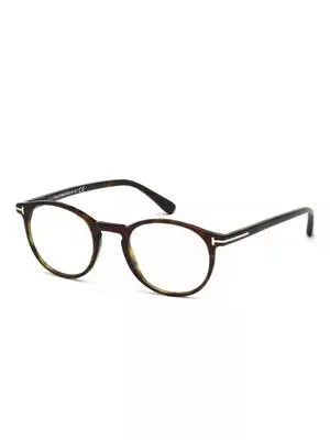 TOM FORD Round Frame Eyeglasses - Brown