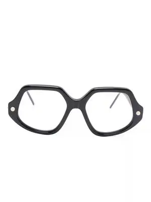 KUBORAUM Geometric Frame Eyeglasses - Black