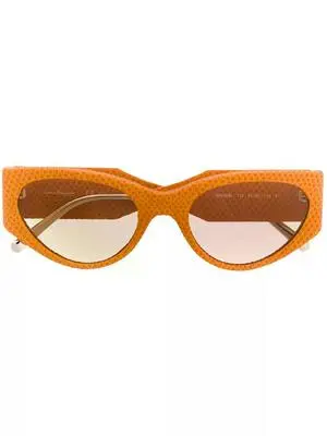 FERRAGAMO Leather Sunglasses - Orange