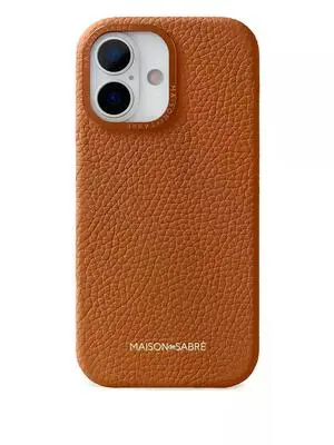 MAISON DE SABRE Leather Iphone 17 Case - Brown