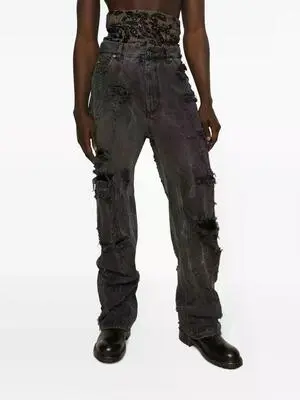 Dolce & Gabbana Distressed Straight-leg Jeans