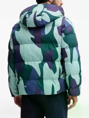 EA7 Camouflage Hooded Down Jacket