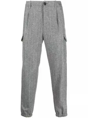 Brunello Cucinelli Chevron Knit Trousers