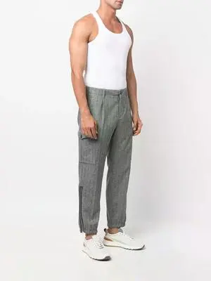 Brunello Cucinelli Chevron Knit Trousers